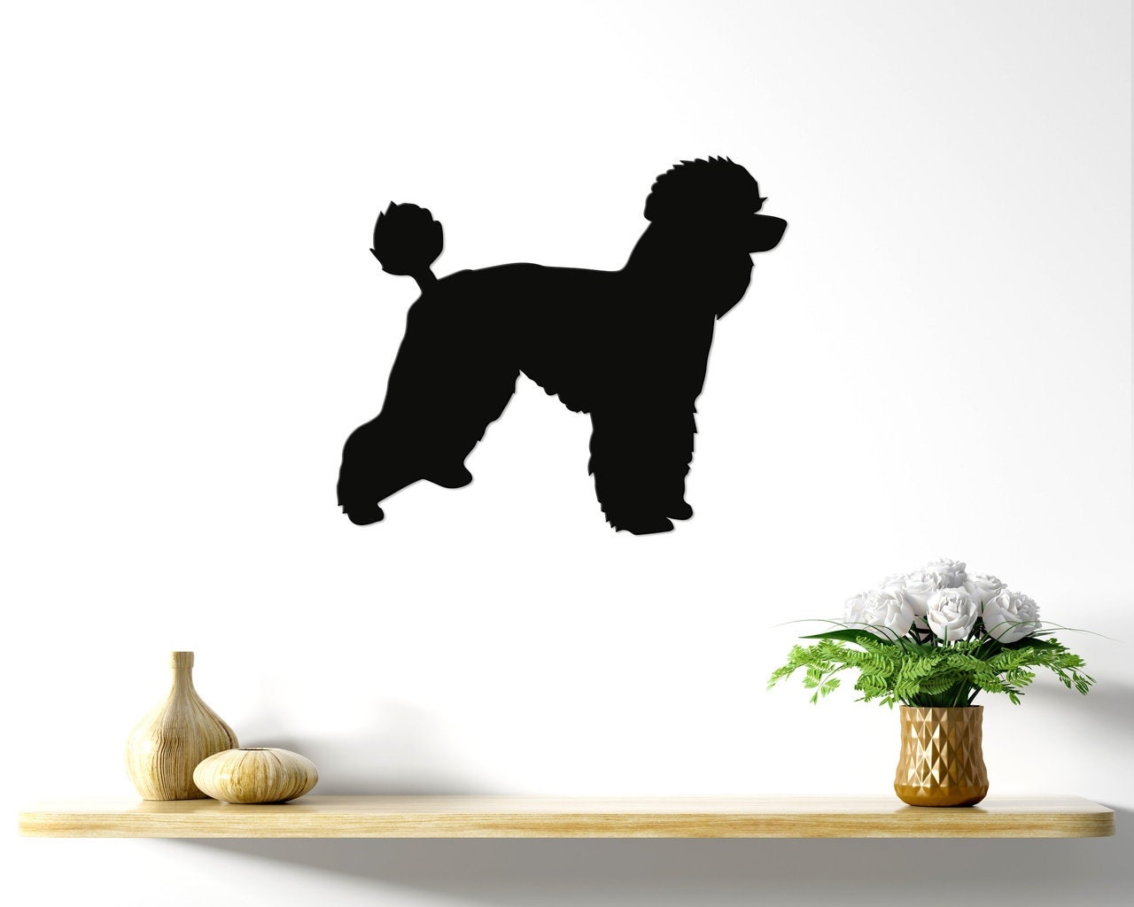Poodle Wall Art - Metal Wall Art, 20+ Colours, Dog Wall Decor, Dog ...