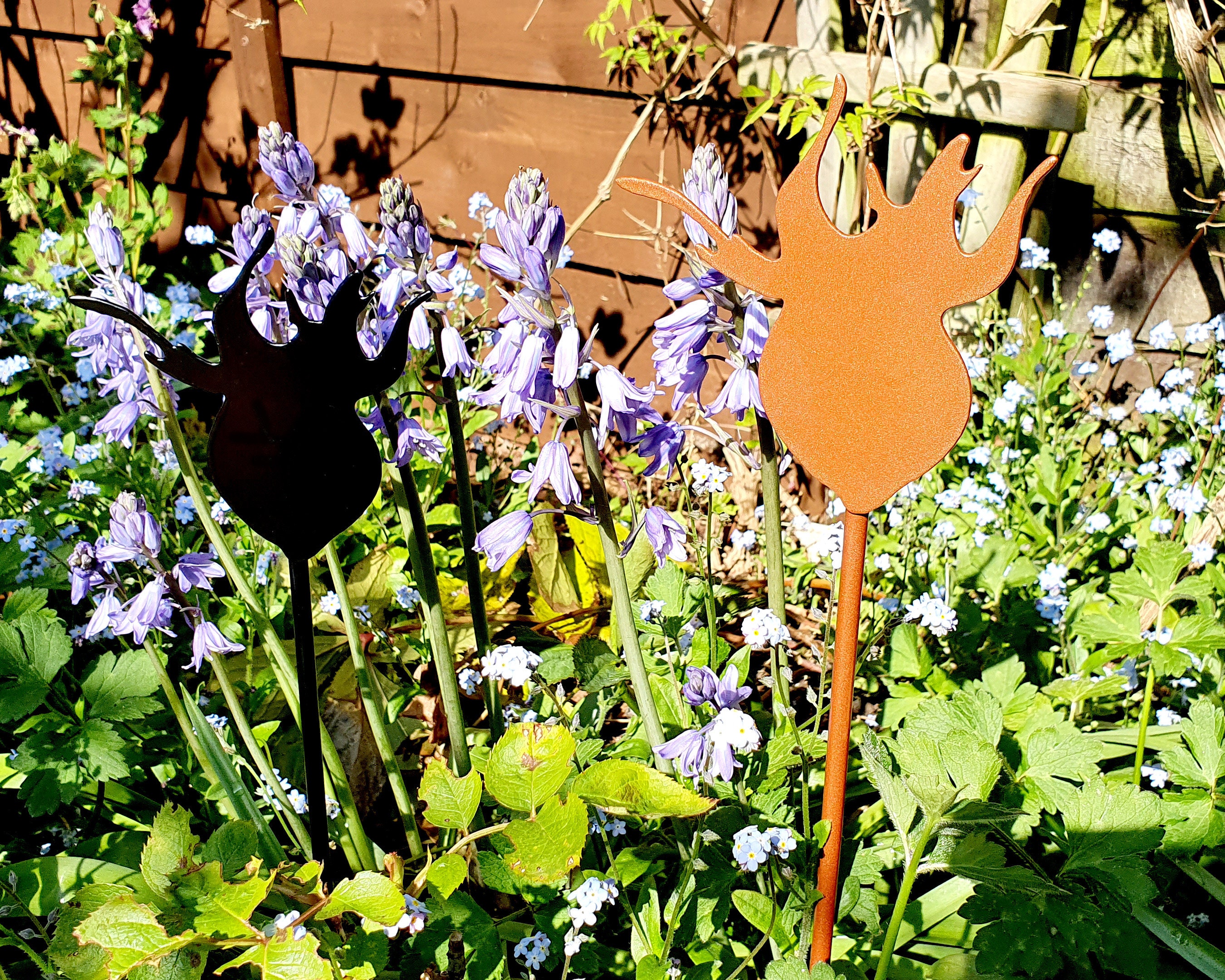 Metal Rose Hip Garden Stake - Metal Rose Hip Stake, Decorative Garden ...