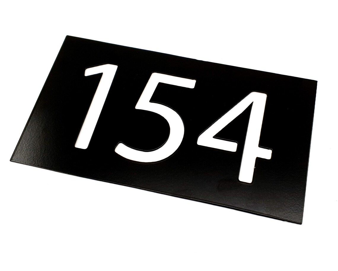 Number House Sign 3 Numbers Metal House Sign House Number | Etsy