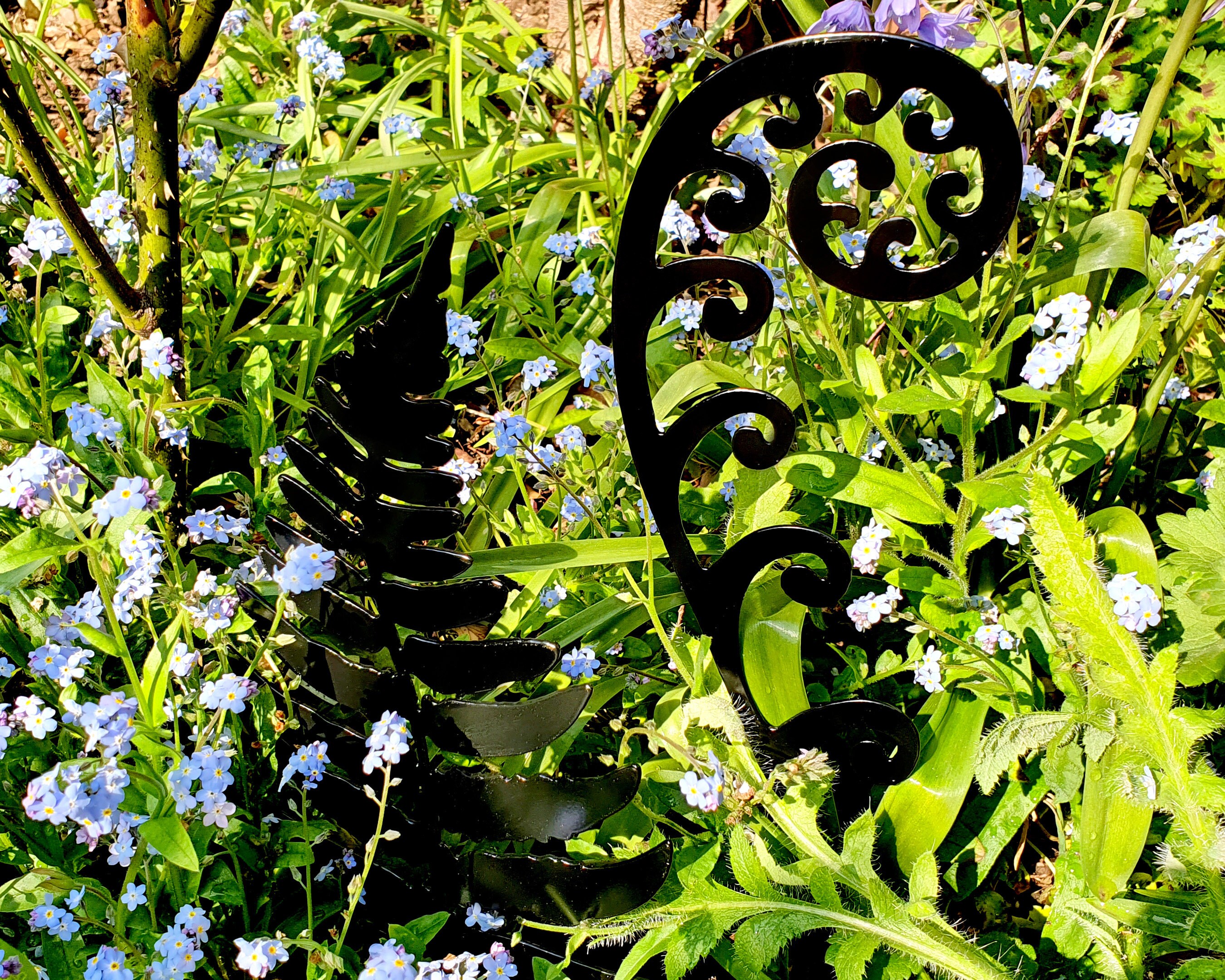 Metal Fern Fiddlehead Sculpture Metal Fern Frond Rustic | Etsy