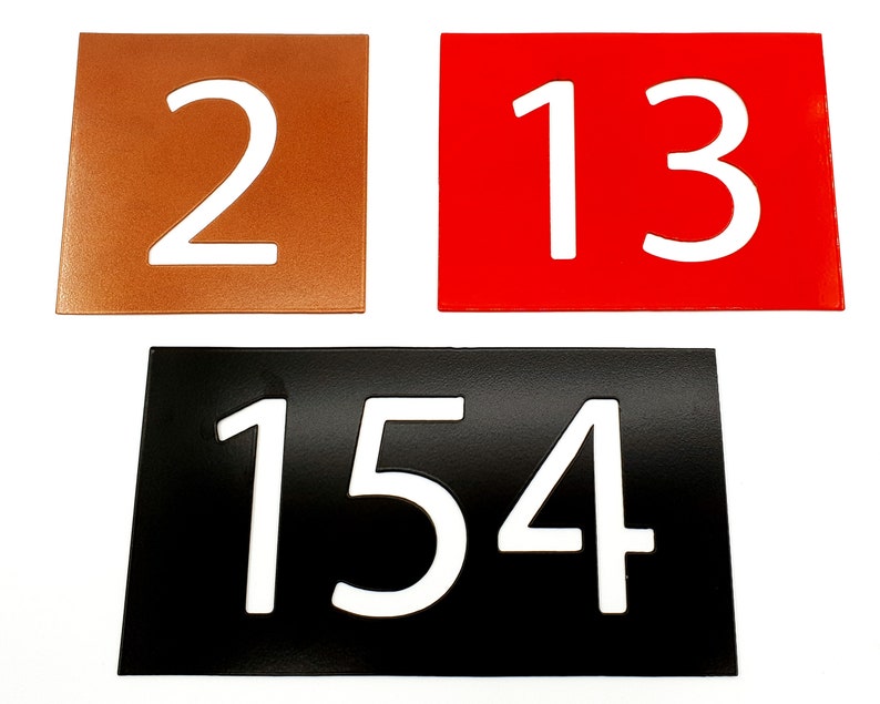 Number House Sign 3 Numbers Metal House Sign House Number | Etsy