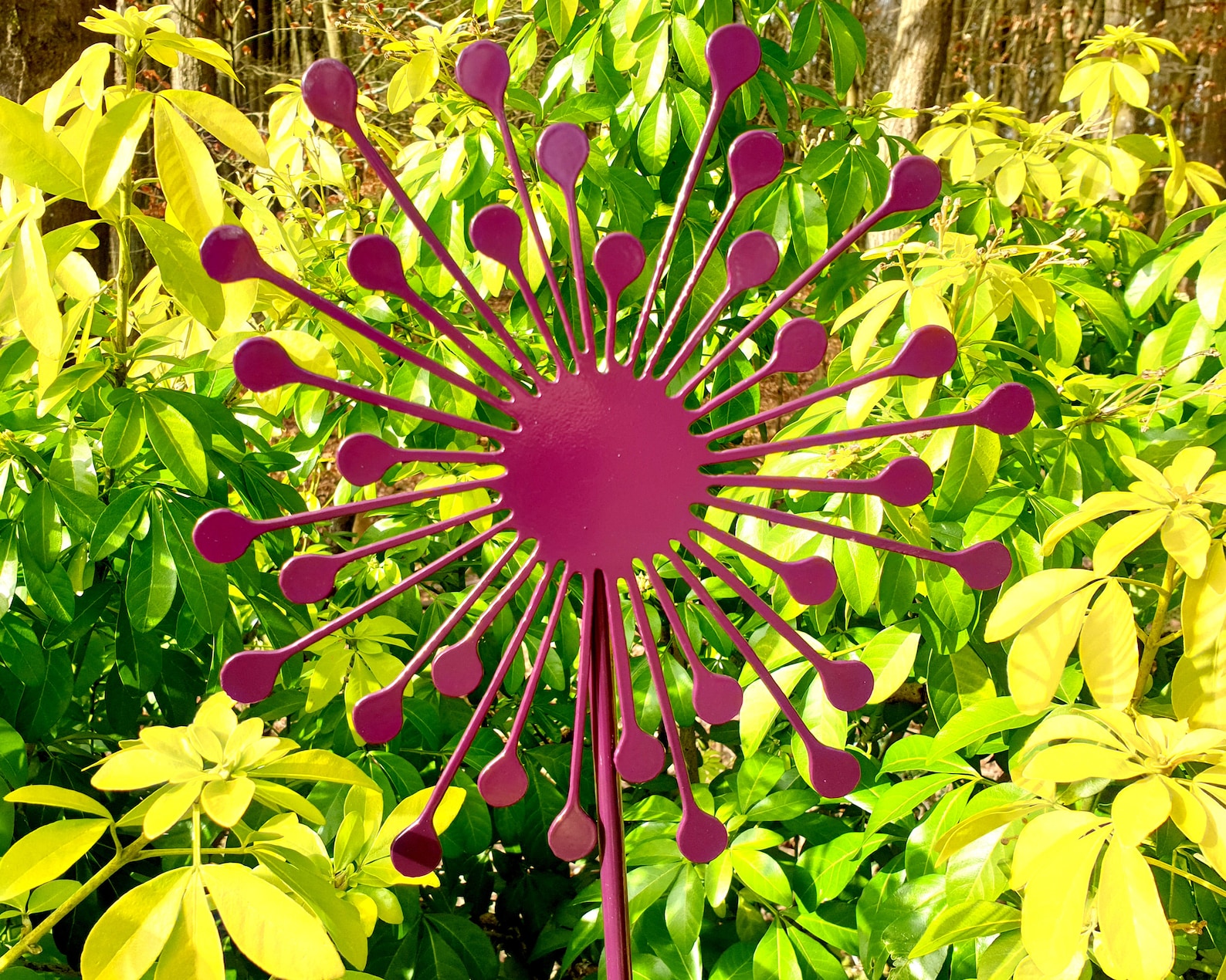 METAL ALLIUM, Allium Garden Seed Head Stakes, Rusty Flower Stake, Metal ...