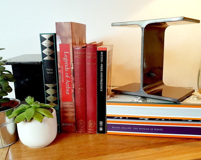 Industrial Metal Bookend Steel Bookend Heavy Metal | Etsy