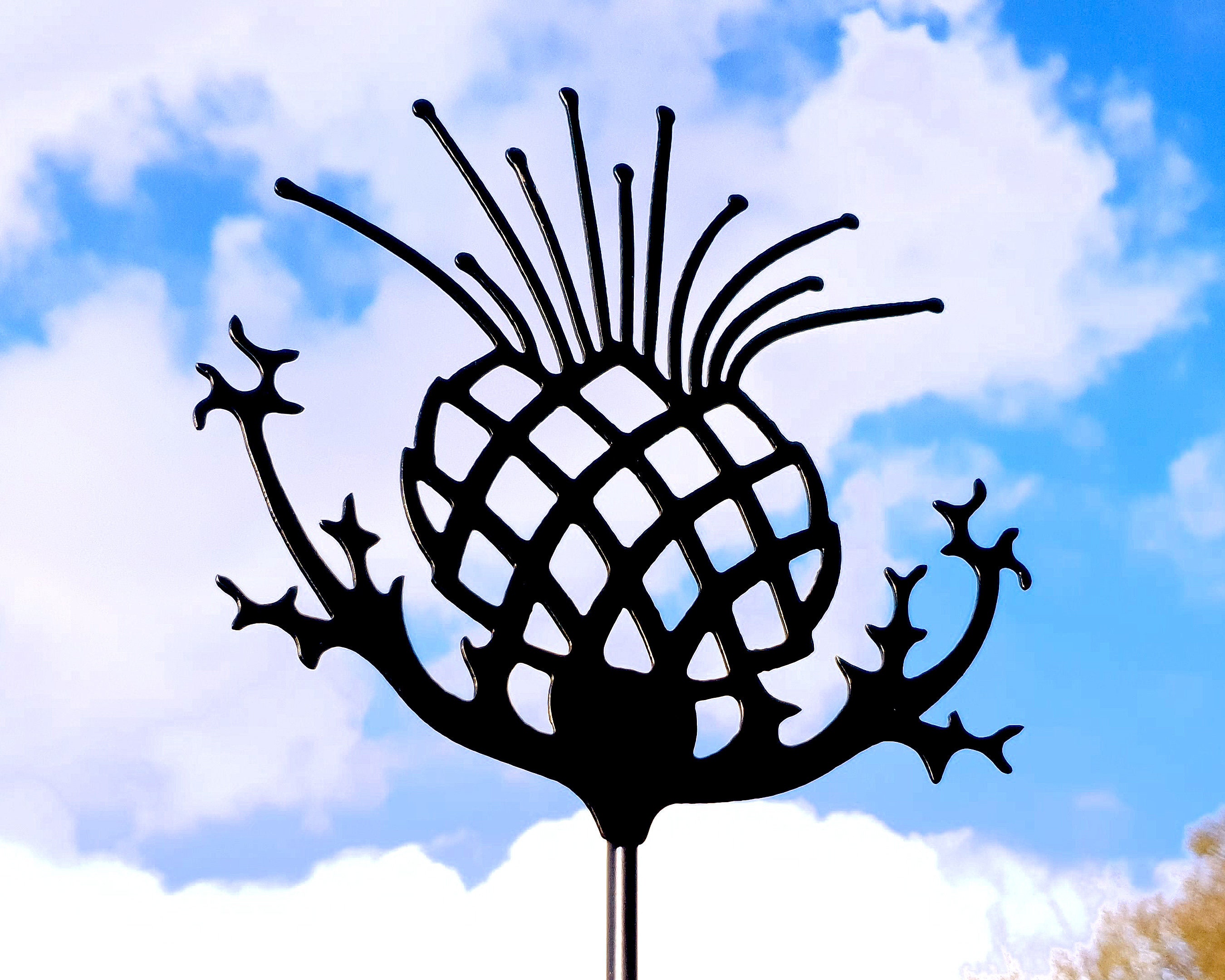 Thistle Garden Sculpture Metal Thistle Gift Flower Garden | Etsy UK