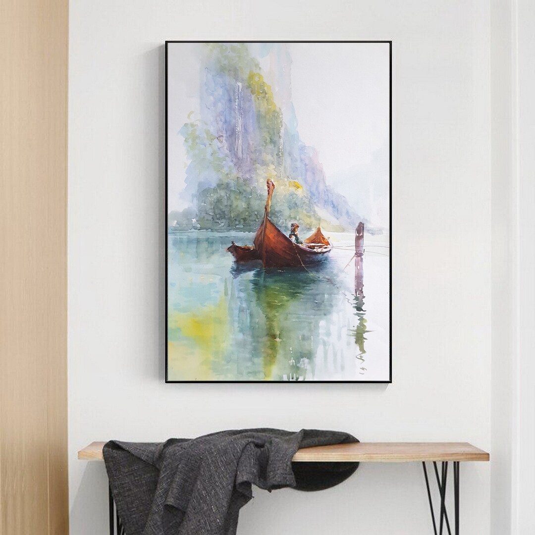Norwegian Fishing. Giclée Print and Original Watercolor Painting ...