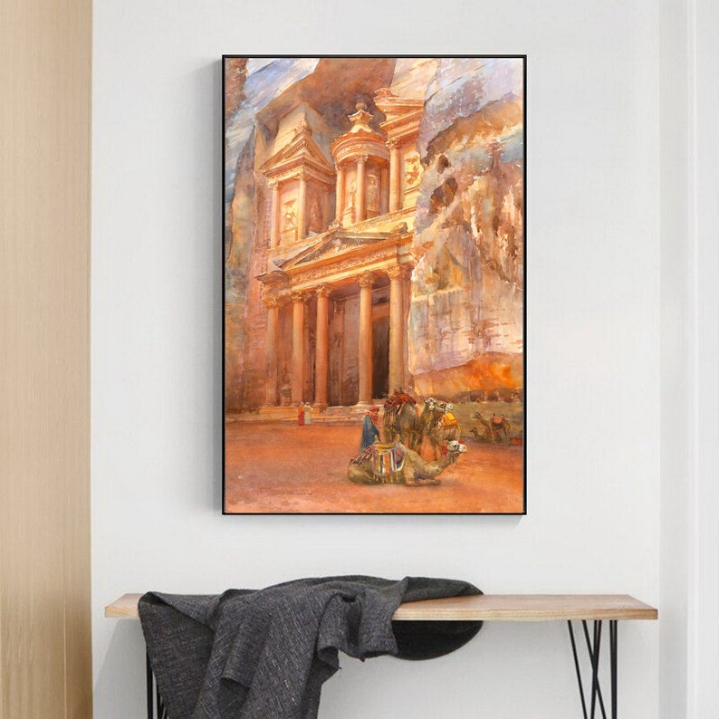 Petra Jordan Watercolor Print: Giclée or Canvas Wall Art - Etsy
