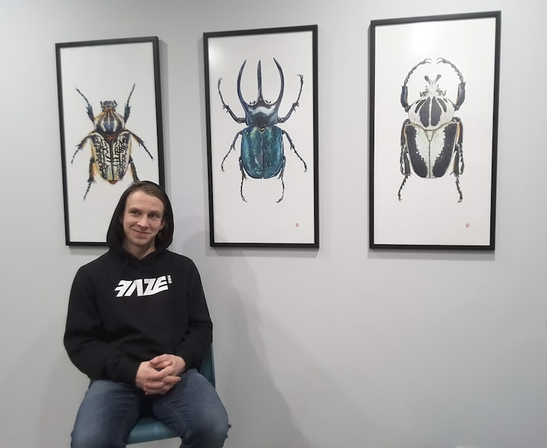 Dancing Bugs Set of 3. Prints From an Original Watercolor - Etsy