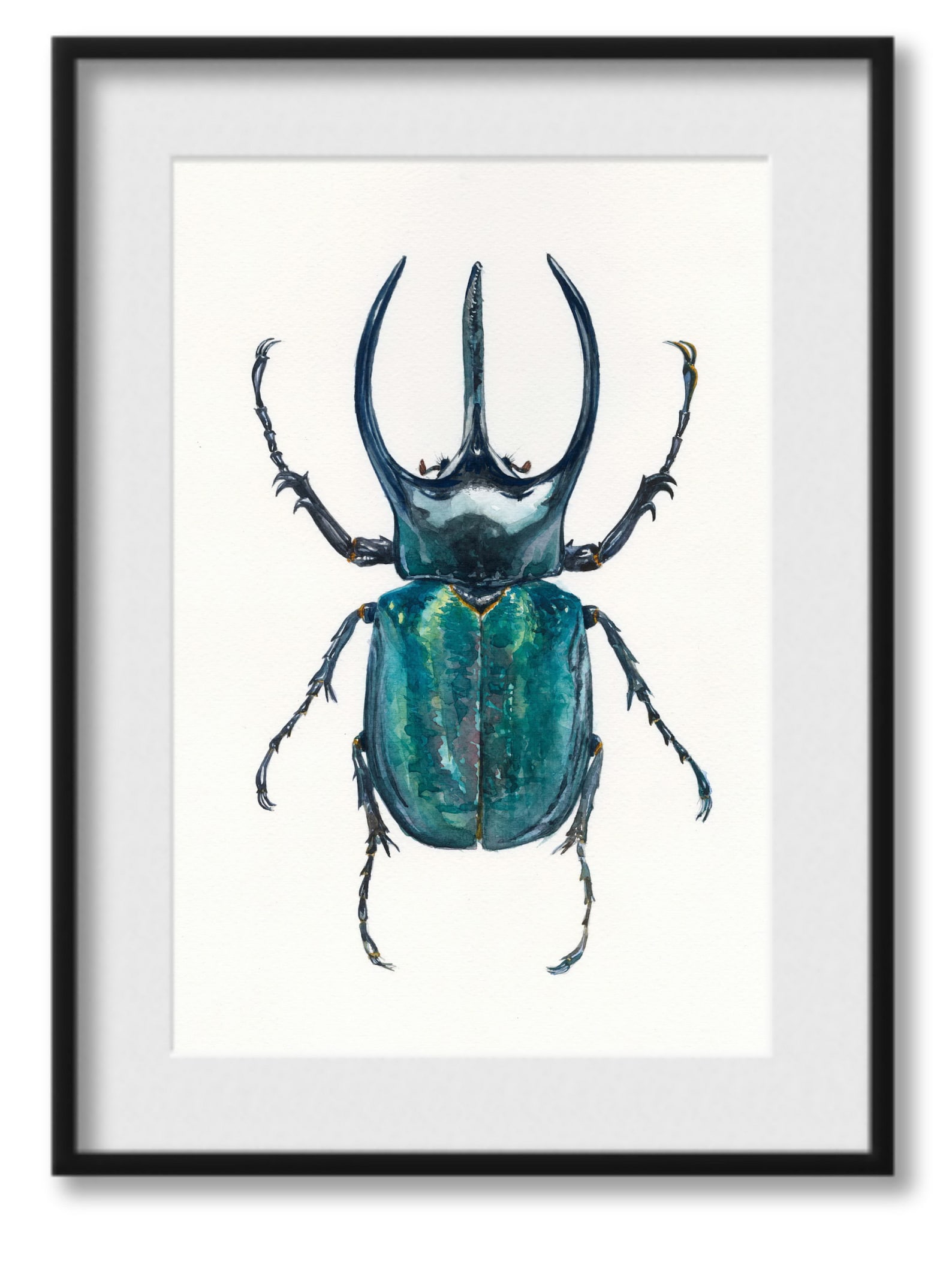 Large Beetle Wall Decor. Watercolor Giclee Print. Bug art | Etsy