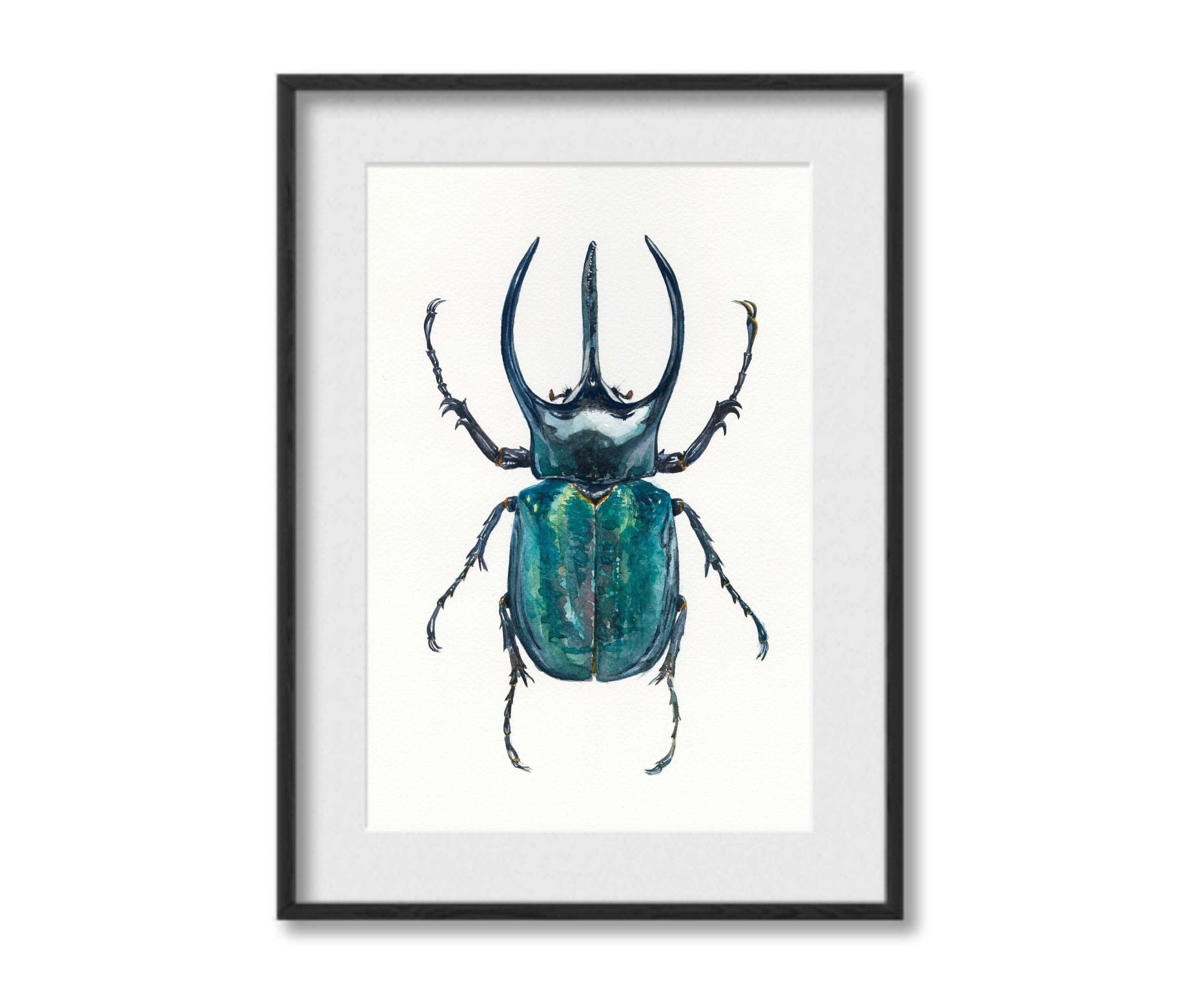Large Beetle Wall Decor. Watercolor Giclee Print. Bug art | Etsy