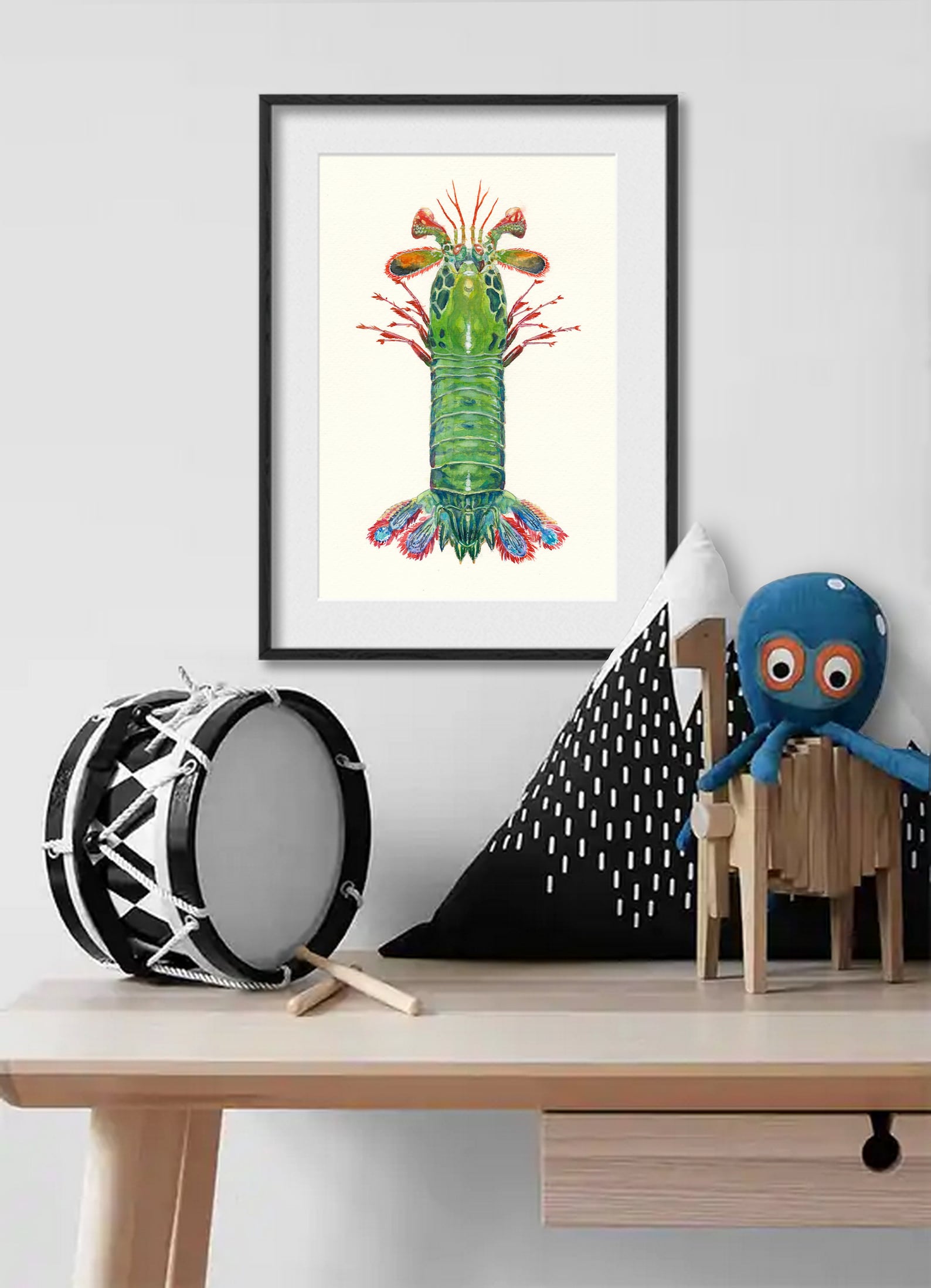 Mantis Shrimp Watercolor Giclee Print: Sea Life Wall Art - Etsy