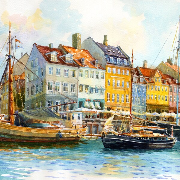 Copenhagen Painting - Etsy