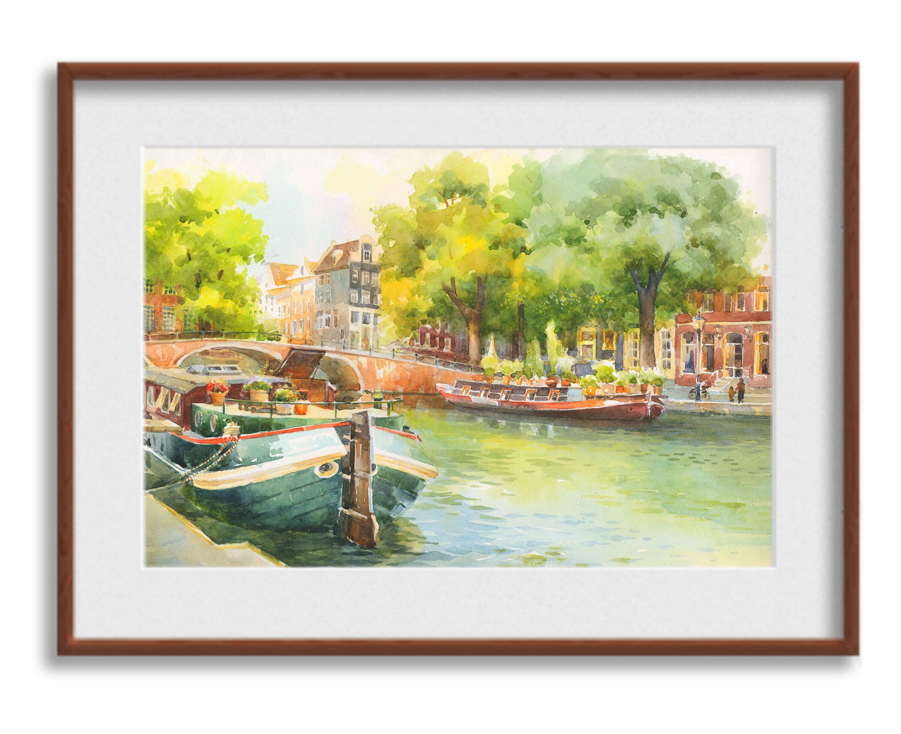 Amsterdam Art Print and Original Watercolor painting. | Etsy