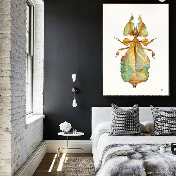 Insect Art Print. Watercolor Bug. Large Insect Wall Decor. | Etsy