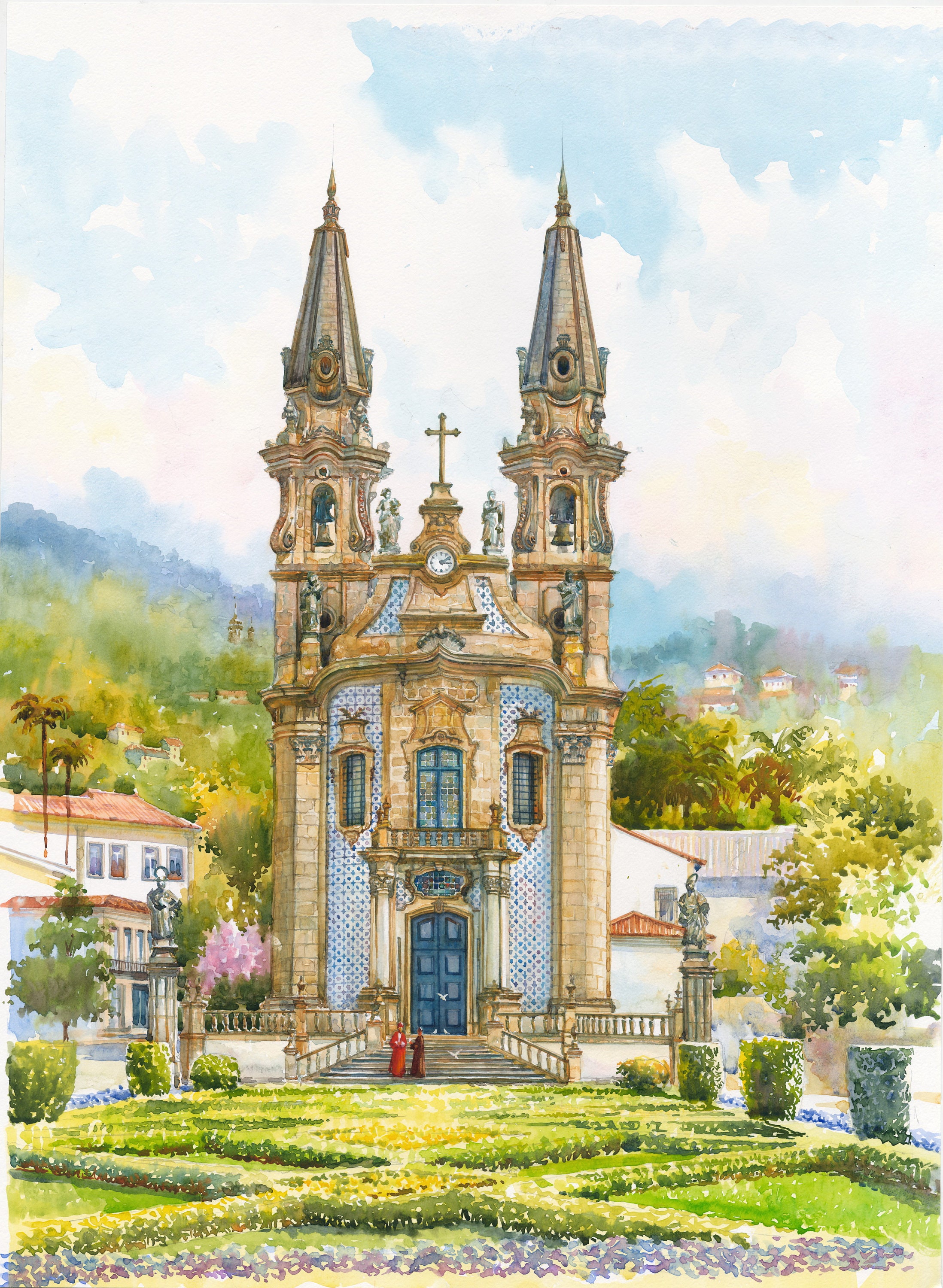 Portugal Print Original Watercolor painting. Portuguese art | Etsy