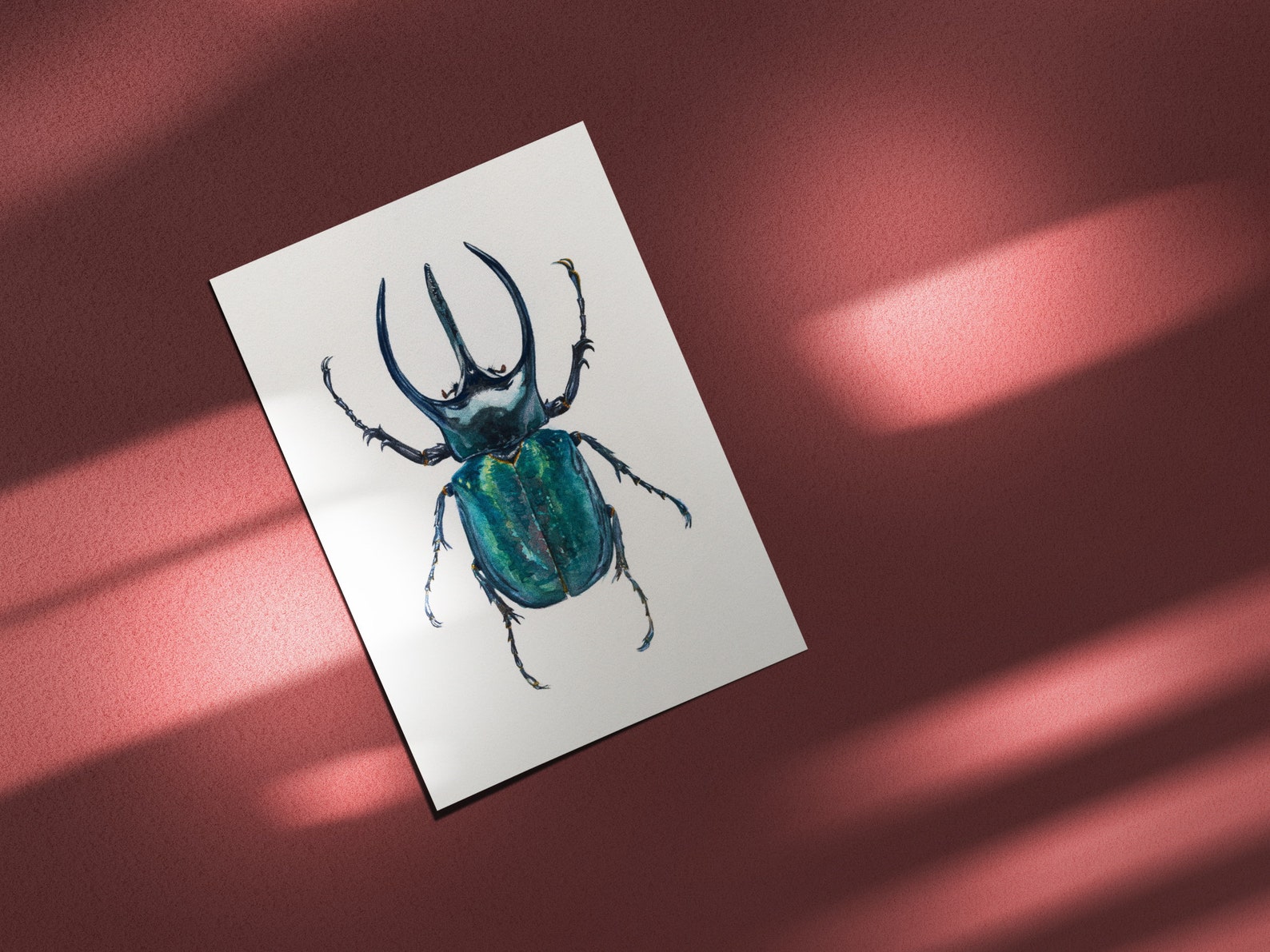 Large Beetle Wall Decor. Watercolor Giclee Print. Bug art | Etsy