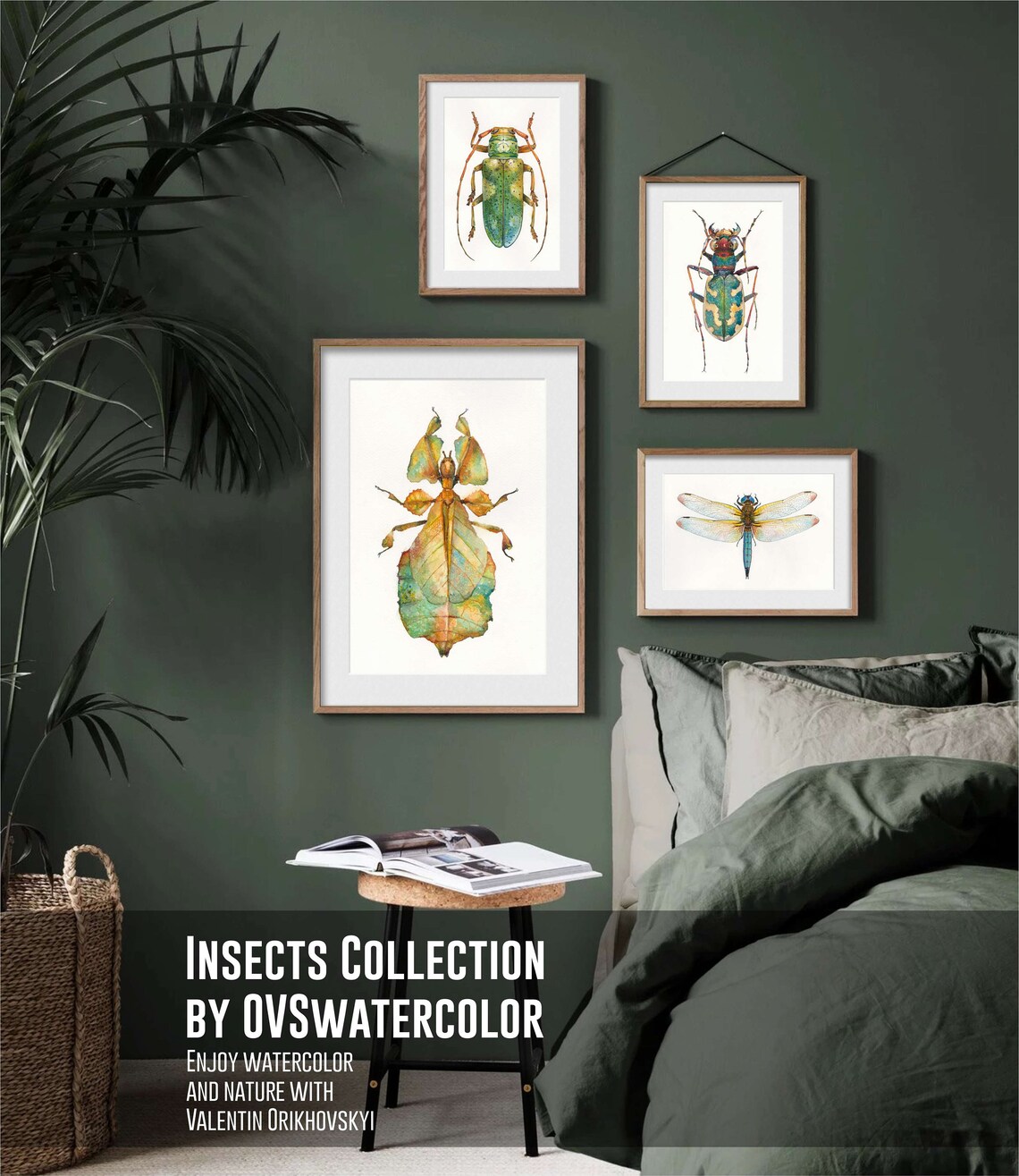 Insect Art Print. Watercolor Bug. Large Insect Wall Decor. | Etsy