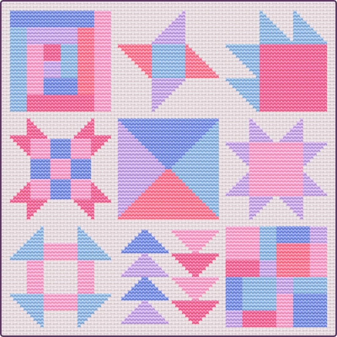 Quilt Block Sampler Cross Stitch Pattern - Etsy