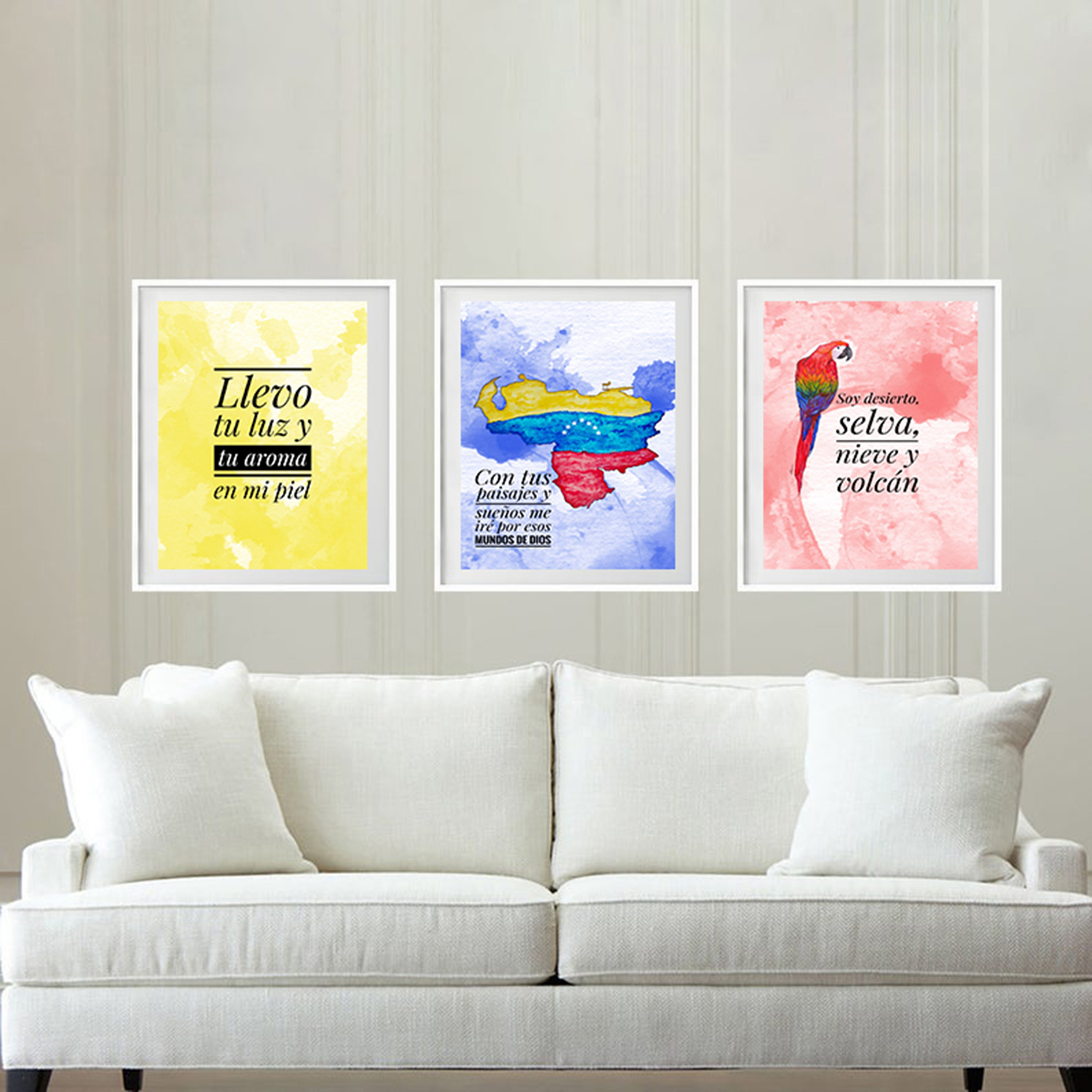 Mapa De Venezuela Cuadro Set Printable Cuadro Guacamaya Tropical ...