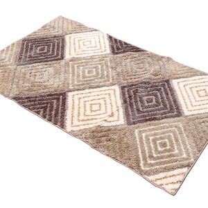 Artistry Accent Rug, 27 X 45, Diamond Design, Soft Microfiber With Non ...