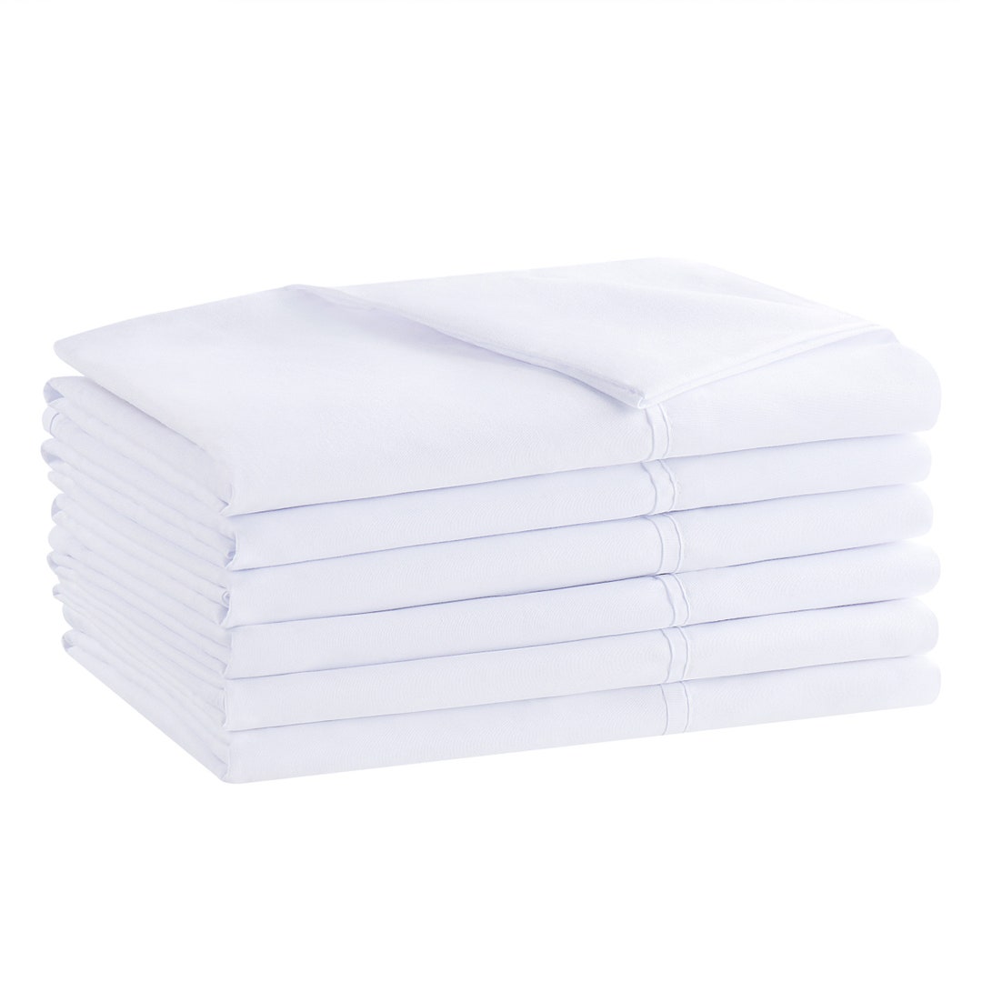 Soft Microfiber Flat Sheets 6 Pack, Size and Color Options, Color-coded ...