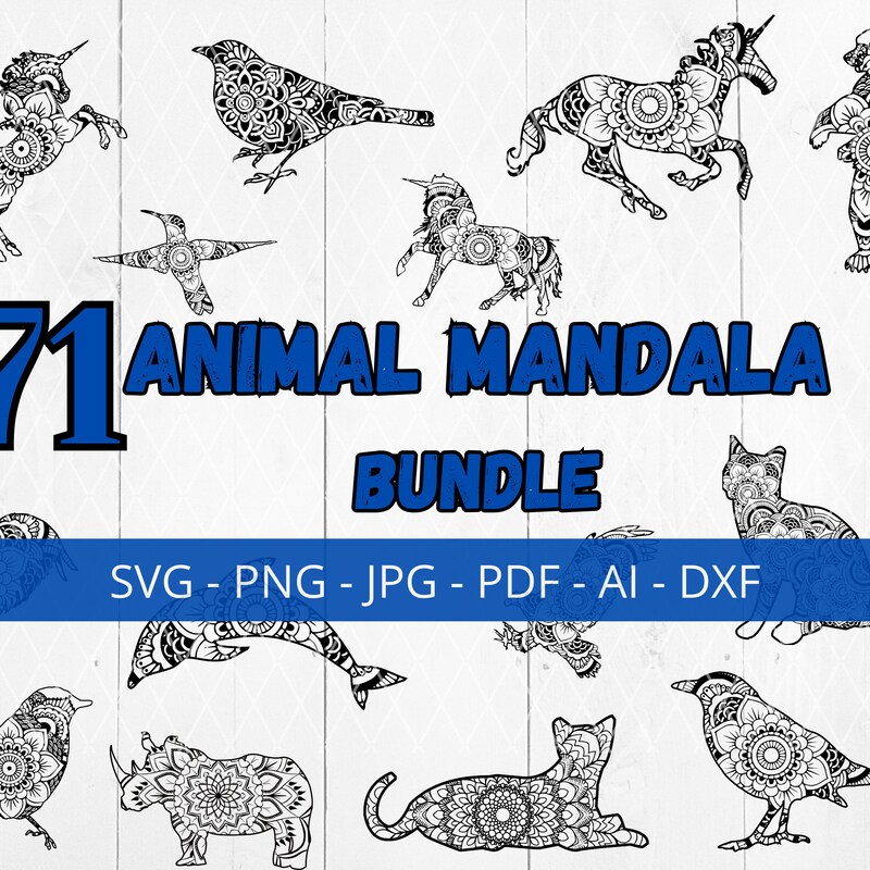 Animal Mandala Svg - Etsy