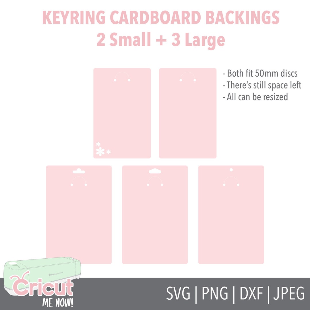 SVG Cut Files, Keyring Cardboard Backings, Professional, Keychain ...