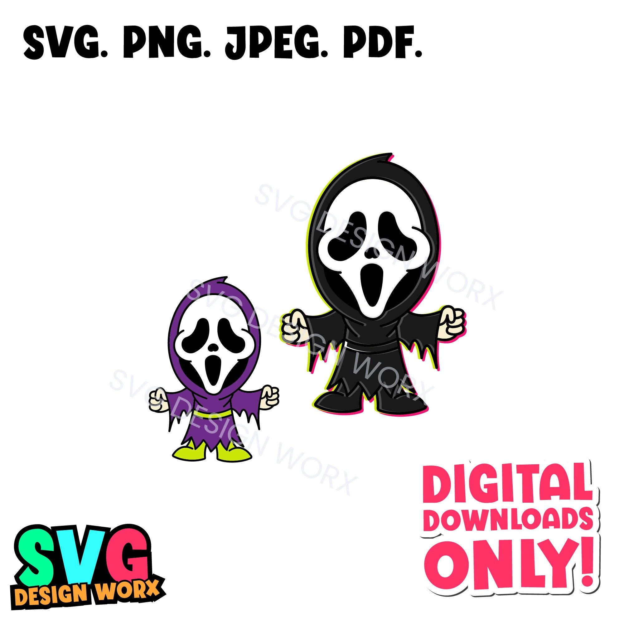 Scream Movie Halloween Clipart SVG, Digital Download, Happy Halloween ...