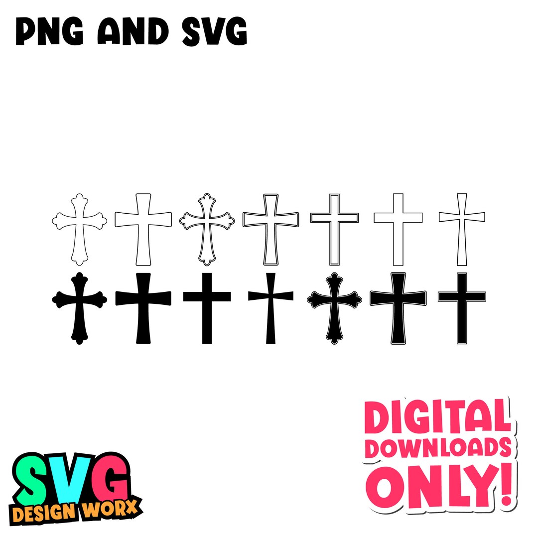 Religious Crosses, PNG and SVG Files, Digital Download, Cricut Files - Etsy