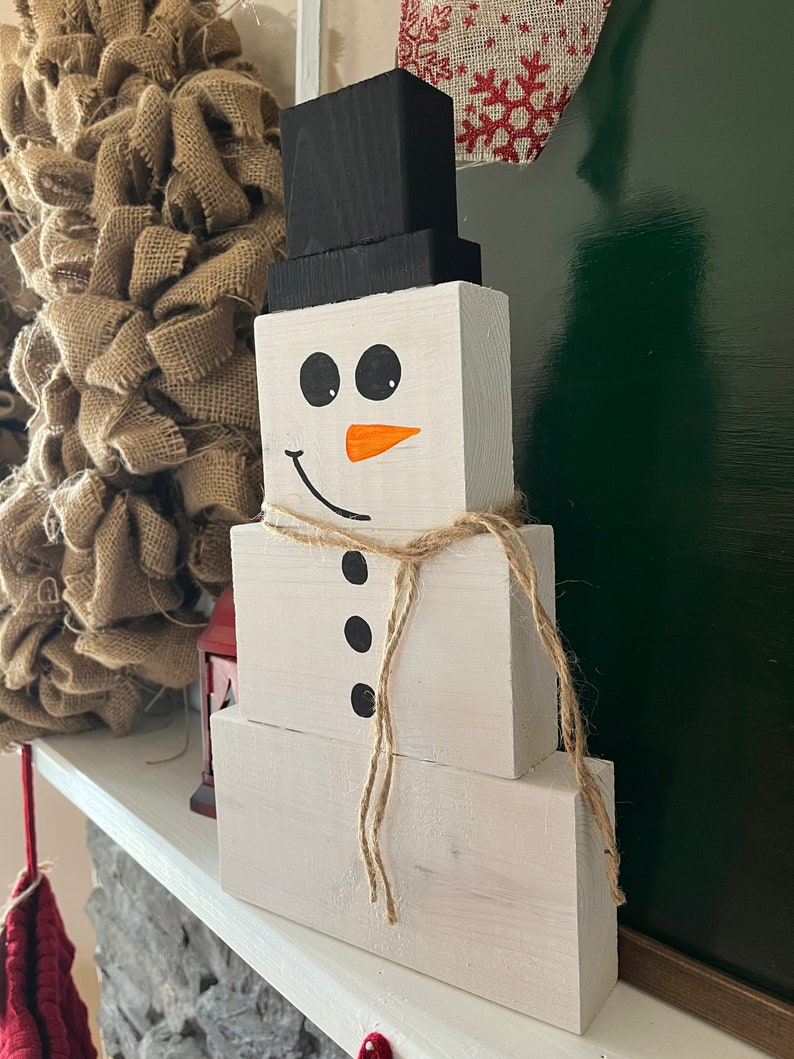 Rustic Snowman, Wood Snowman, Farmhouse Snowman - Etsy