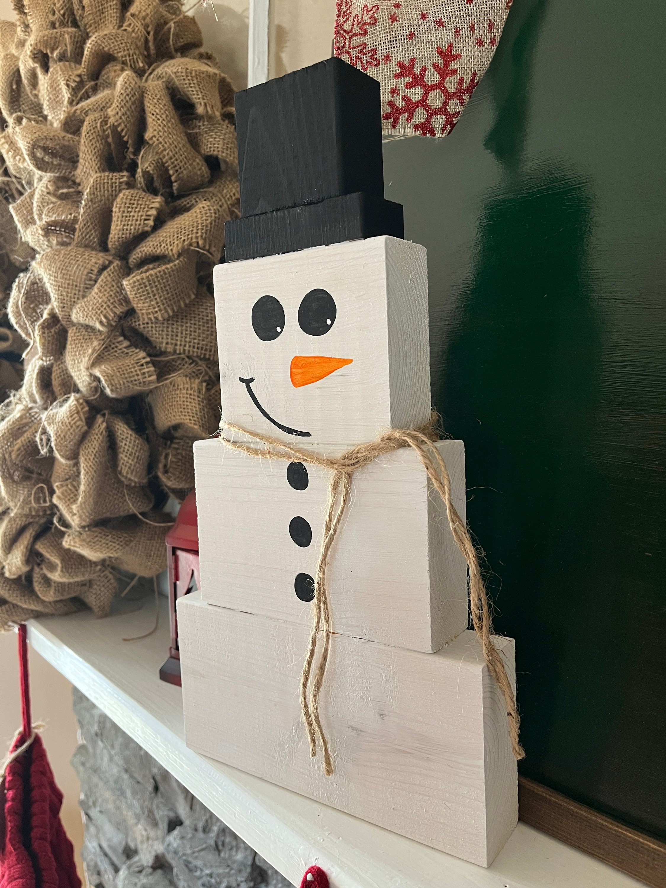 Rustic Snowman, Wood Snowman, Farmhouse Snowman - Etsy