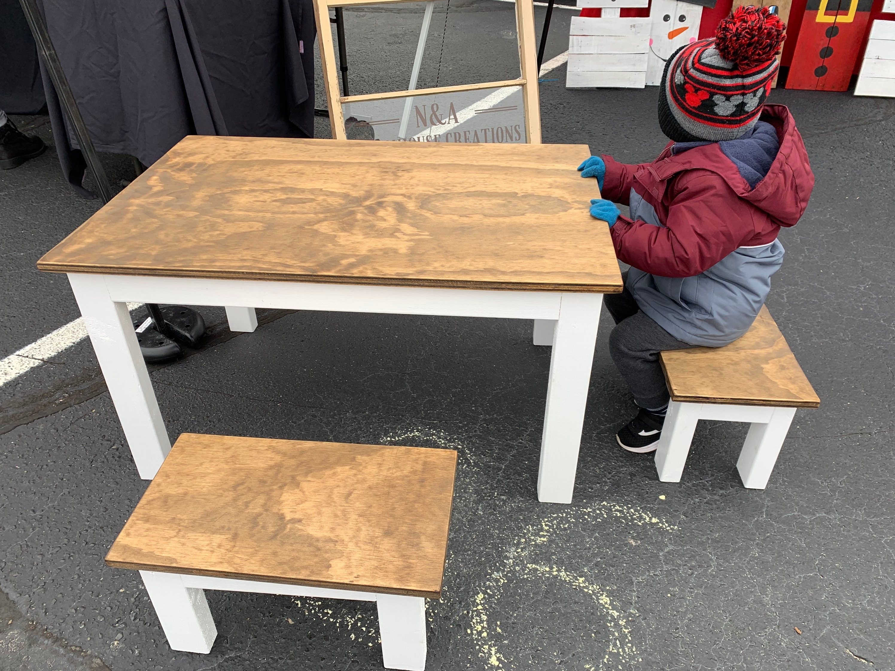 Kids Farmhouse Table Kids Craft Table - Etsy