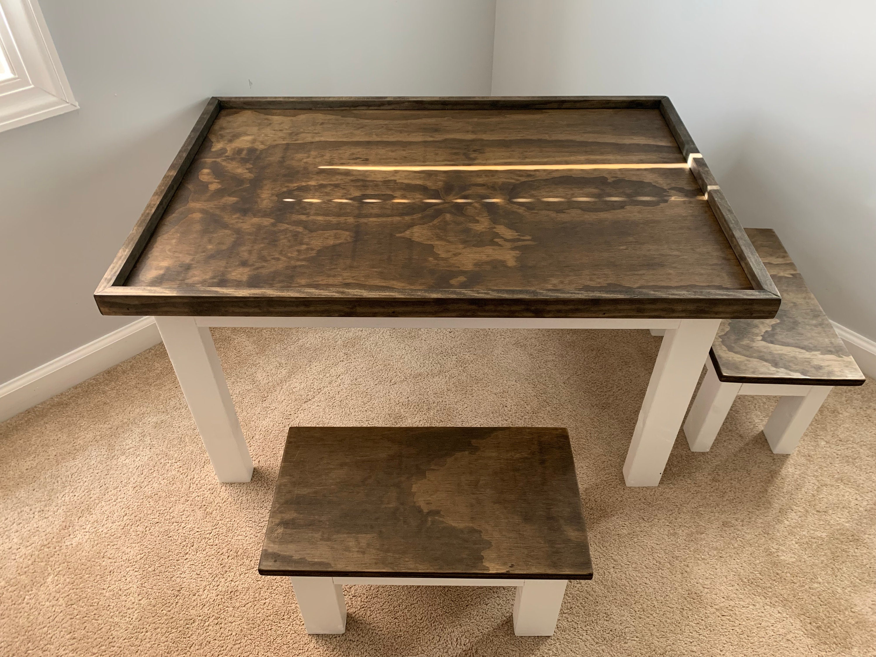 Kids Farmhouse Table Kids Craft Table - Etsy