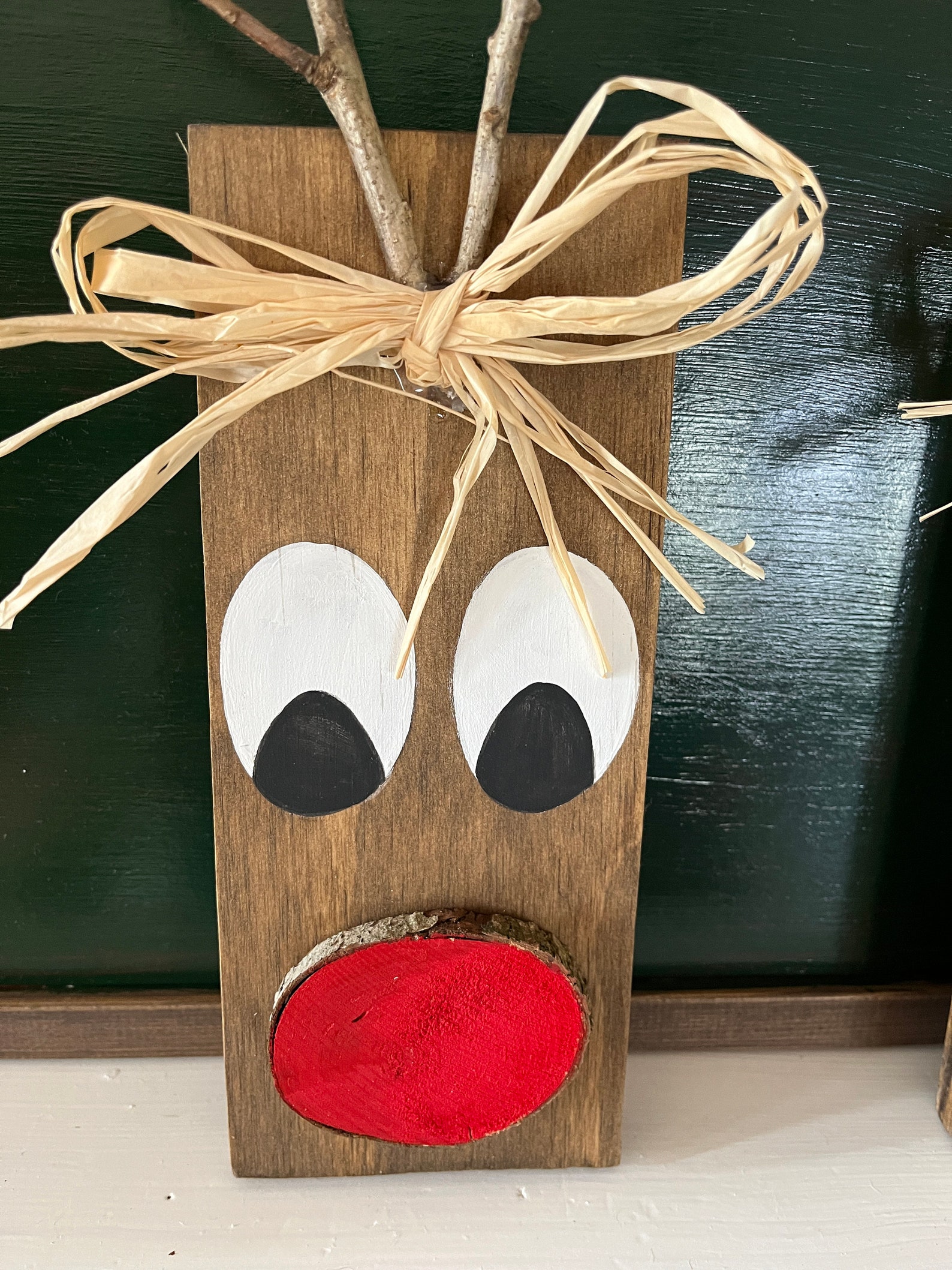 Wood Christmas Decor, Rudolph, Wood Rudolph, Wood Rudolph Face - Etsy