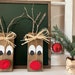 Wood Christmas Decor, Rudolph, Wood Rudolph, Wood Rudolph Face - Etsy