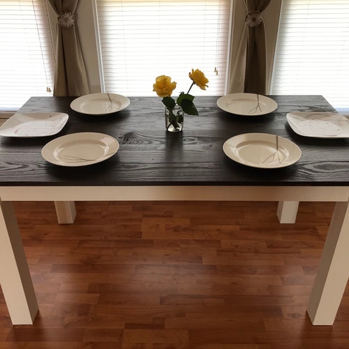 Farmhouse Dining Table Whitewash Rustic - Etsy