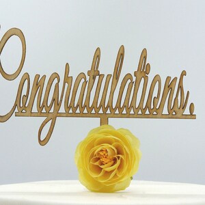 Congratulations Cake Topper, Celebration Cake Topper, Wood Cake Topper ...