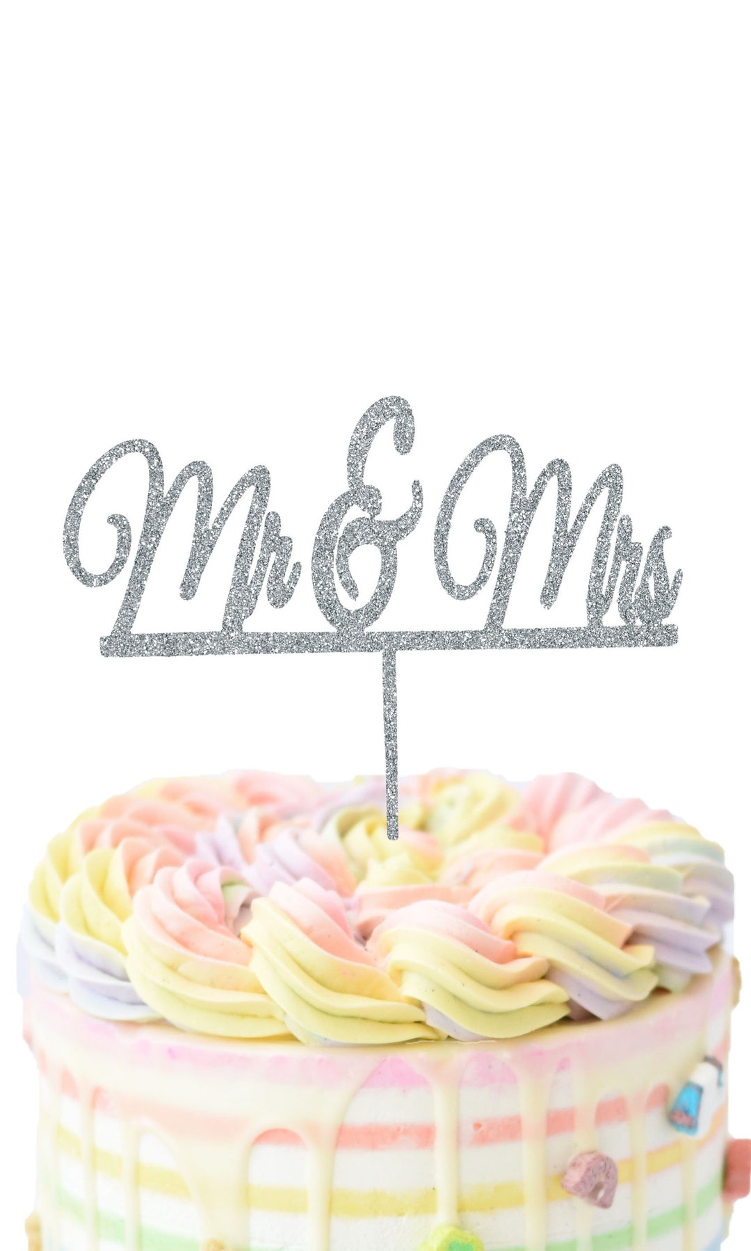 Mr & Mrs Underlined Cake Topper, Wedding Cake Topper - Etsy