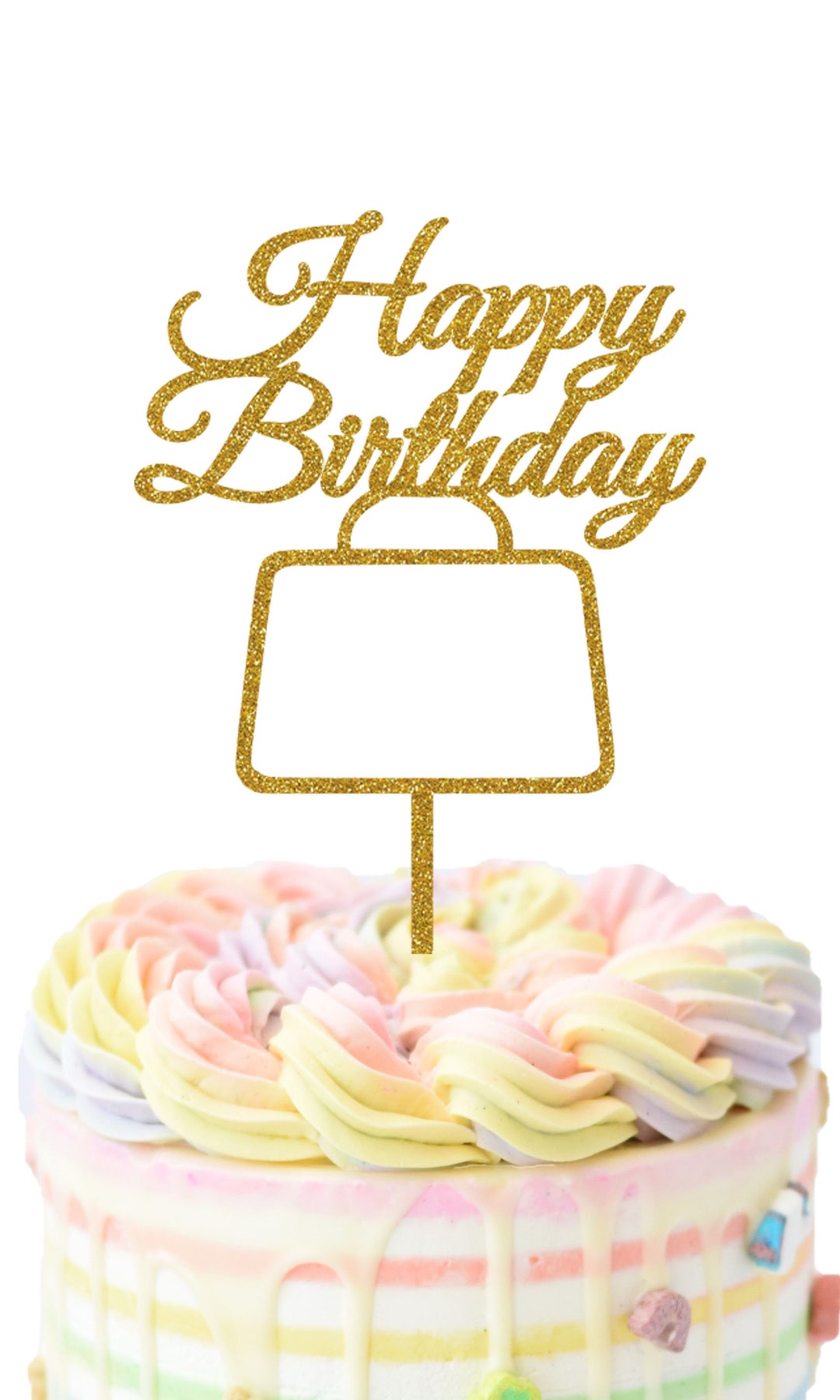 Happy Birthday Handbag Cake Topper Birthday Celebration Cake - Etsy