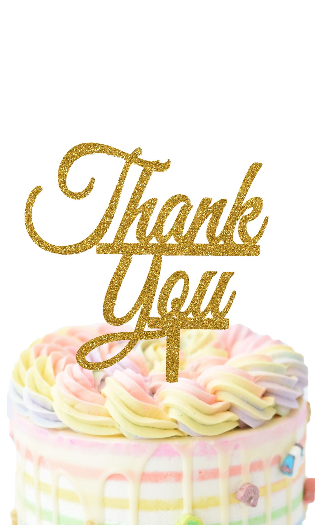 Thank You Cake Topper - Etsy