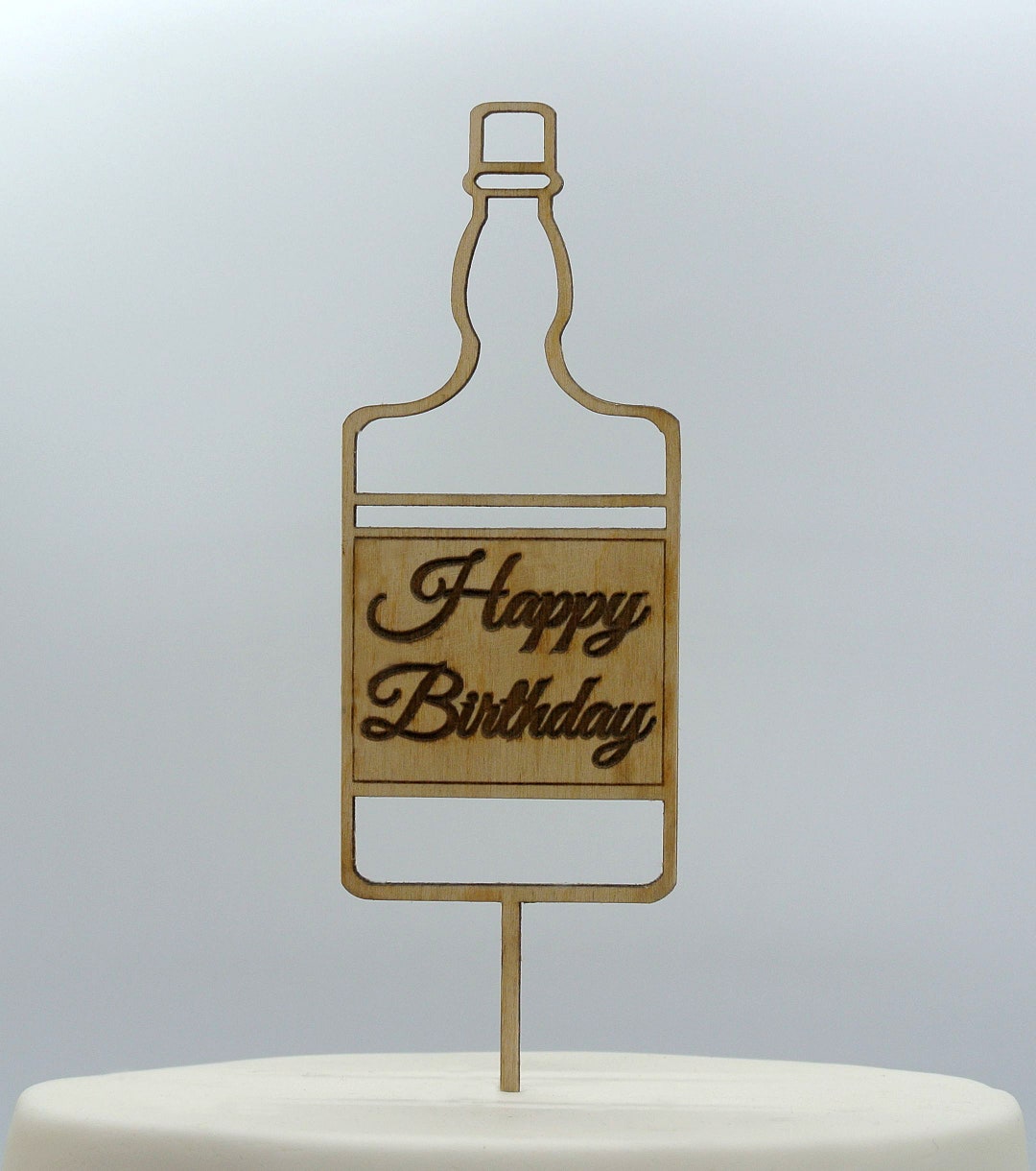 Happy Birthday Whiskey Bottle Cake Topper, Whiskey Bottle Cake Topper ...
