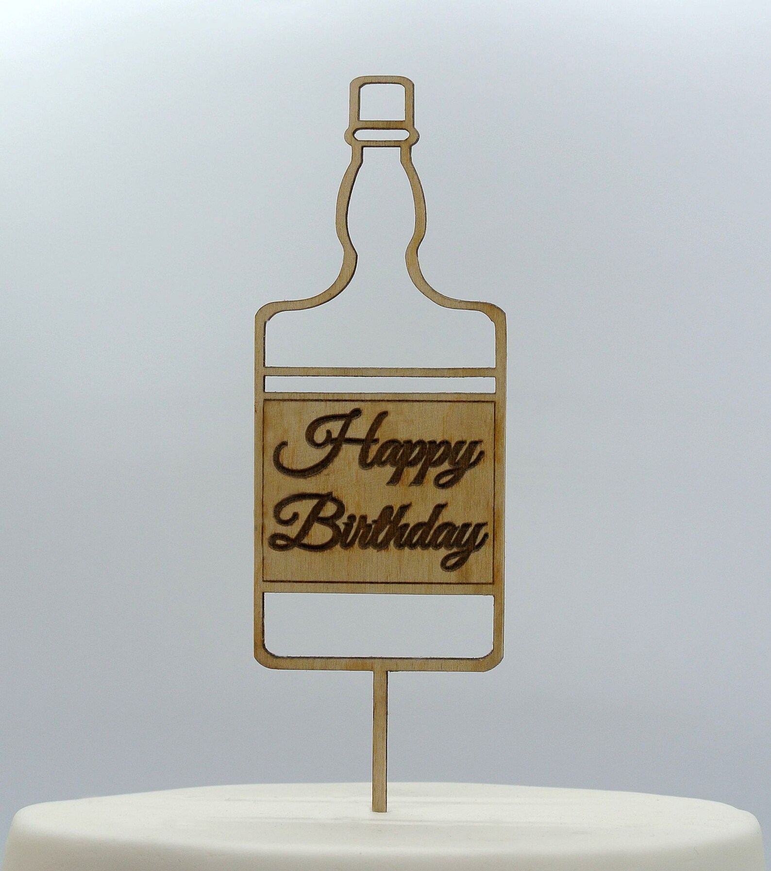 Happy Birthday Whiskey Bottle Cake Topper, Whiskey Bottle Cake Topper ...