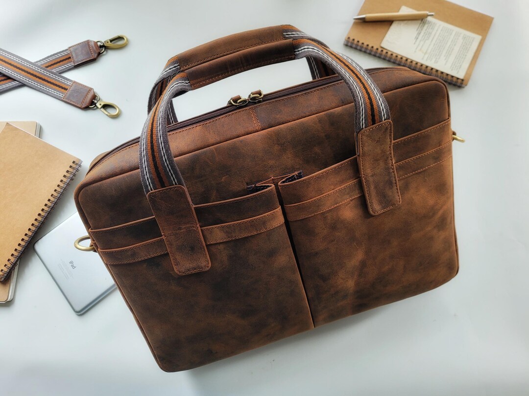 Leather Briefcase for Men Laptop Messenger Bags for Men and Women Best ...