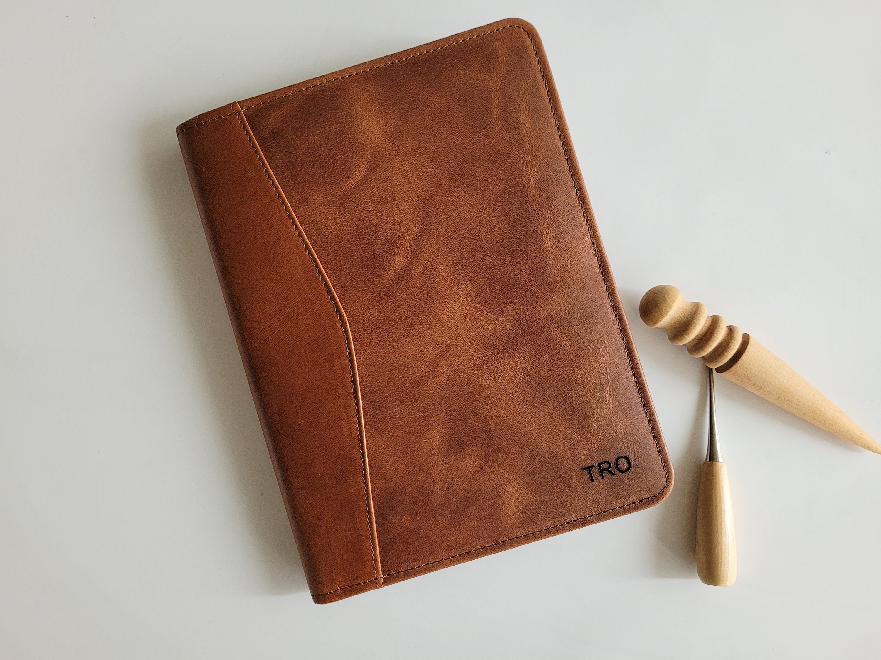Personalized Leather Portfolio for Men, Leather Padfolio With Clipboard ...
