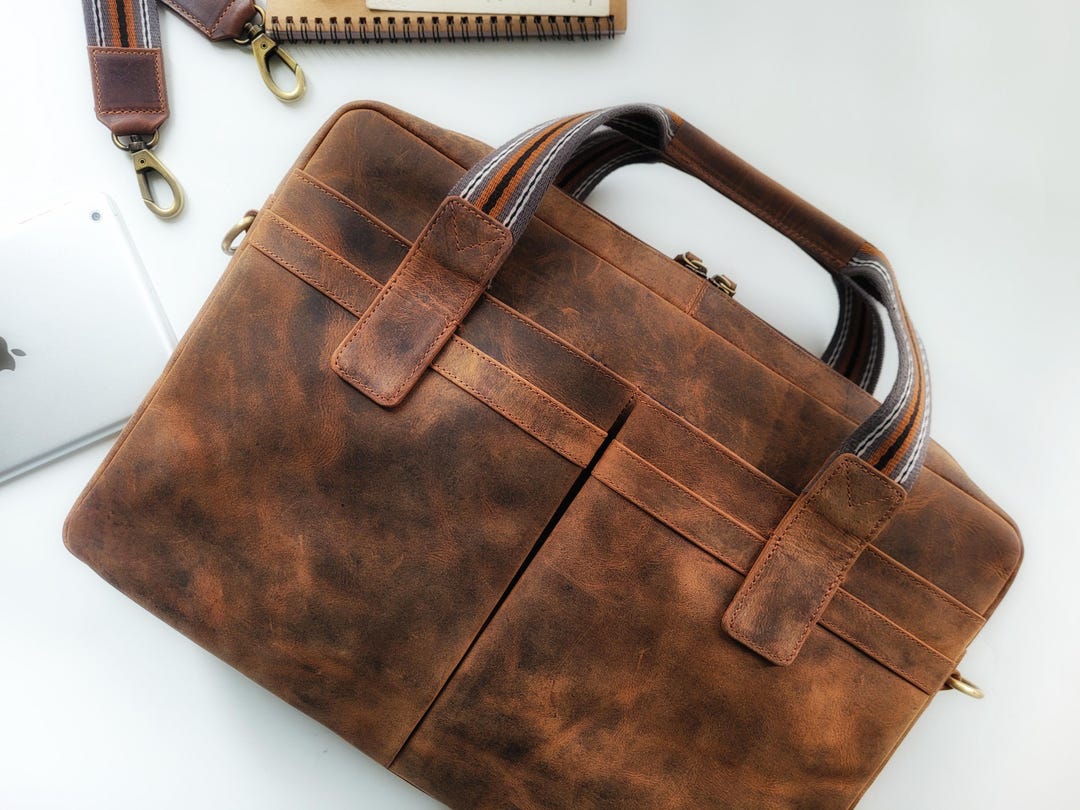Leather Briefcase for Men Laptop Messenger Bags for Men and Women Best ...