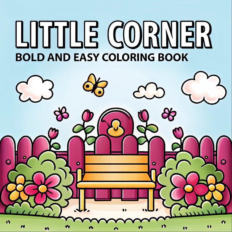 Little Corner Coloring Pages Bold and Easy Digital Download 72 Pages - Etsy