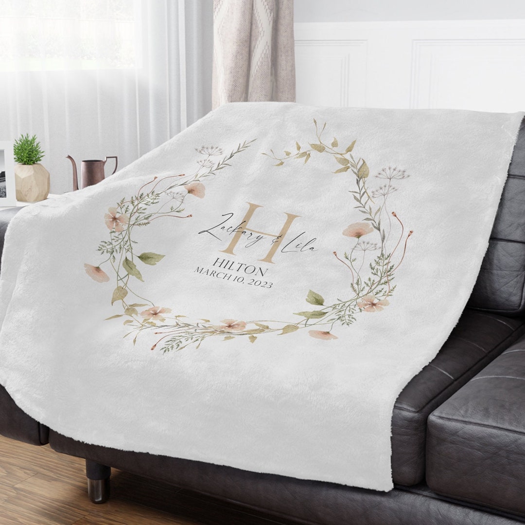 Wedding Gift for Couple Personalized Wedding Blanket Customized Wedding ...
