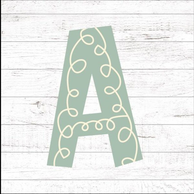 Boho Alphabet Svg Bundle Cute Letters Printable Digital Prints Cute ...