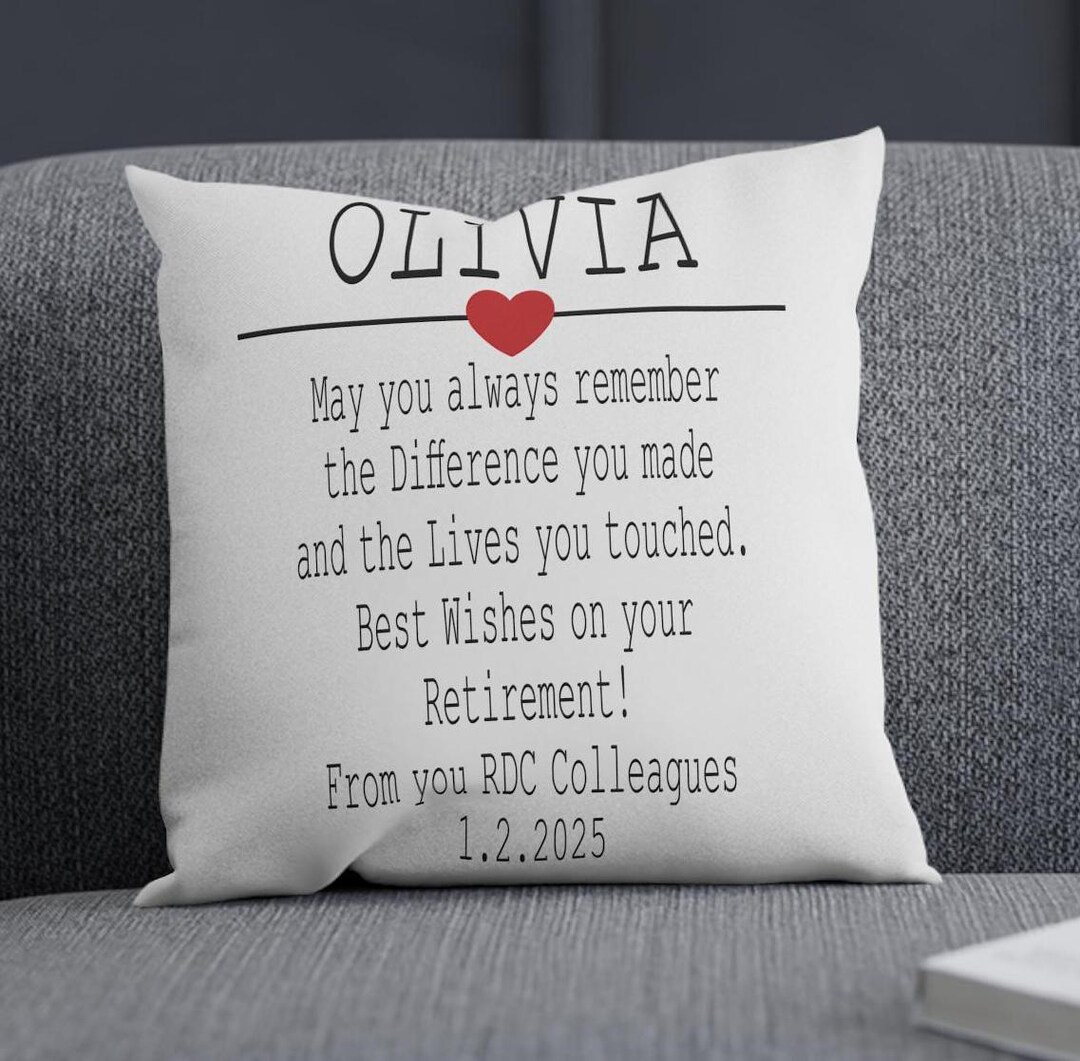 Retirement Gifts for Women Personalized Retirement Pillow Coworker ...