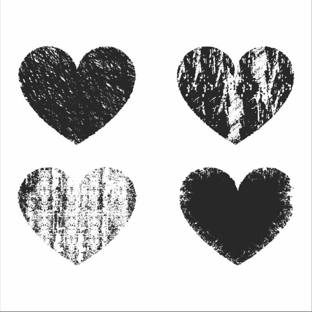 Hearts Printable Svg Pdf Png File Digital Download File Print Double ...