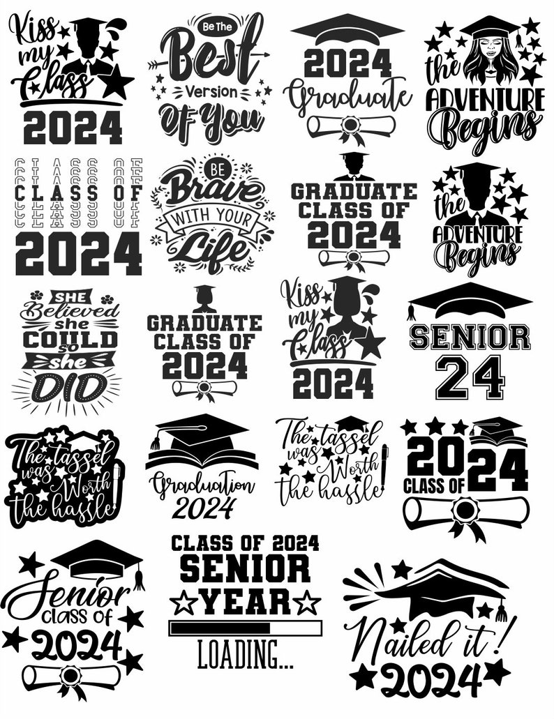 Graduation 2024 Svg Png Printable Digital Prints Pdf Ai Class of 2024 ...